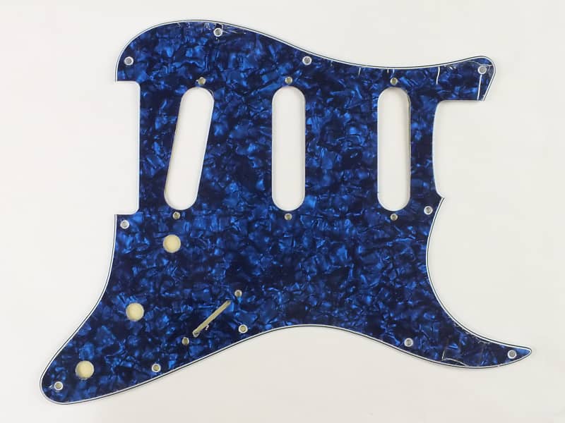 Stratocaster Blue Pearl Scratch Plate 11 hole Pickguard | Reverb UK