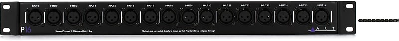 ART P16 16-channel XLR Balanced Patchbay Bundle with | Reverb