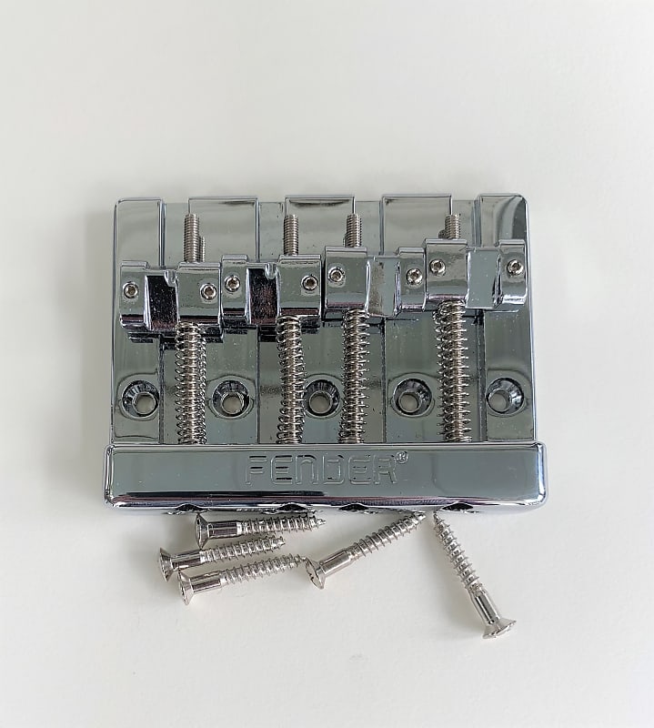 Used Fender High Mass 4 string Bass Bridge - Chrome Like New | Reverb