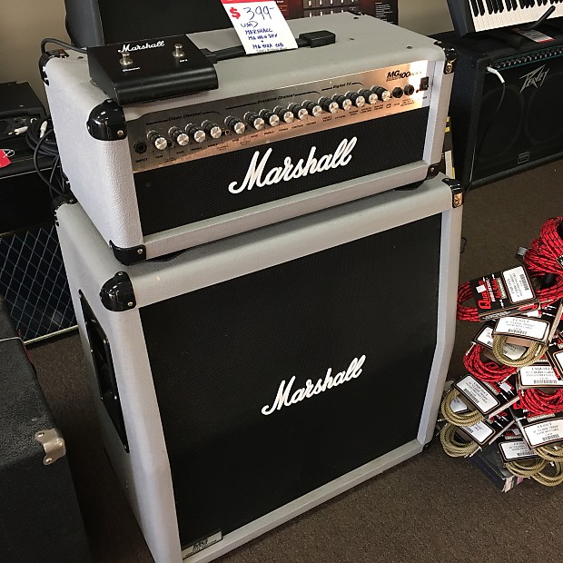 Marshall MG silver LTD ED half stack MG100HDFX & MG412A | Reverb