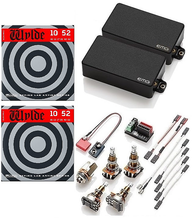 EMG ZW SET ZAKK WYLDE 81 & 85 BLACK HUMBUCKER PICKUP SET | Reverb