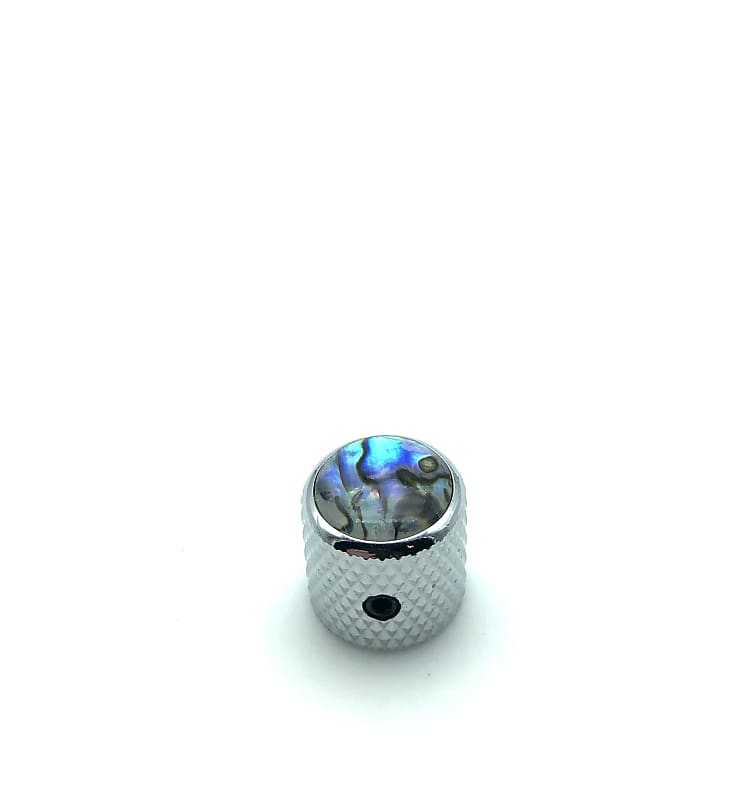 Q-Parts Dome Telecaster Style Knob - Chrome/Abalone | Reverb