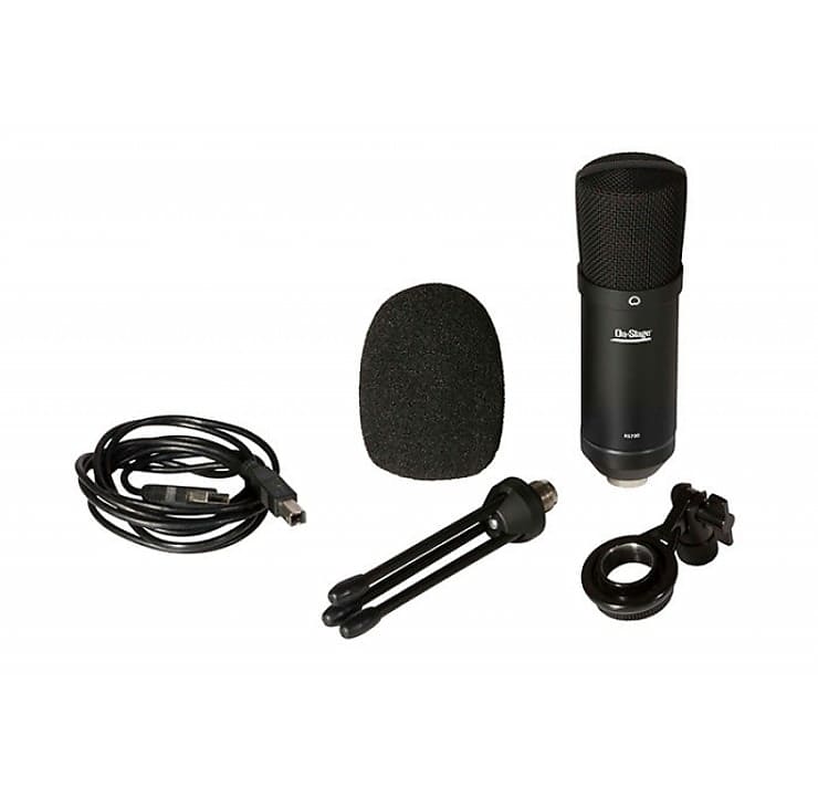On-Stage AS700 USB Condenser Mic Black | Reverb