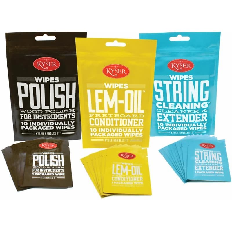 Kyser Instrument Care Disposable Wipes Pack - String Clean, | Reverb