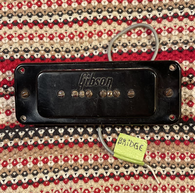 1972 Gibson P-90 Bridge Pickup & Trim Ring SG Professional | Reverb
