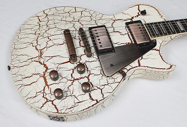 AXL Badwater 1216 LP Style Electric Guitar Antique White | Reverb