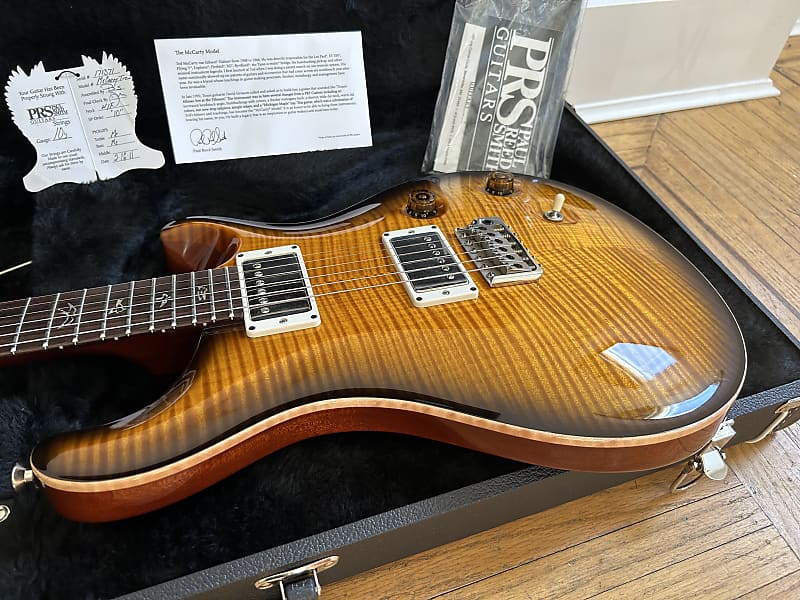 PRS McCarty Tremolo Core 10 top 2011 Trem- Amber Black Burst- | Reverb