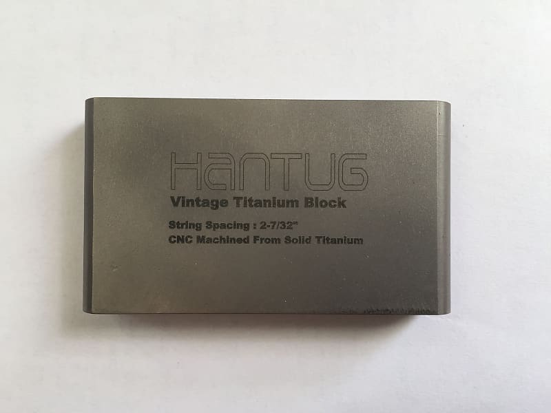Hantug vintage titanium block for Stratocaster style tremolo | Reverb