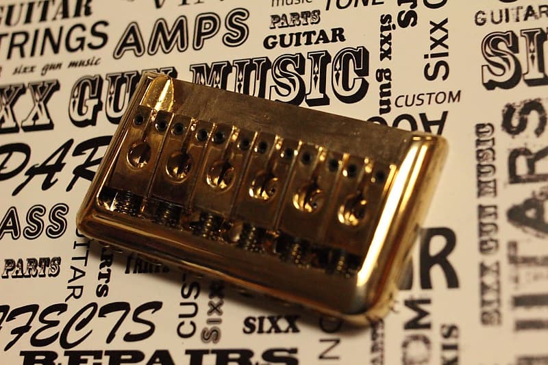 SGM Hardtail GOLD Guitar bridge, String through for Fender | Reverb
