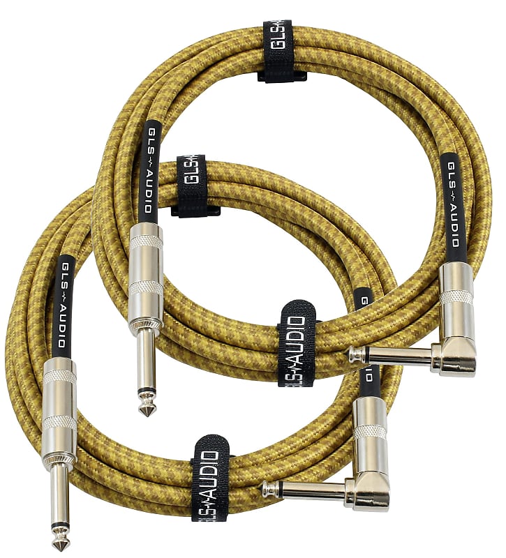 2 Pack - NEW GLS Audio 20ft Tweed 1/4" Instrument Cable, | Reverb