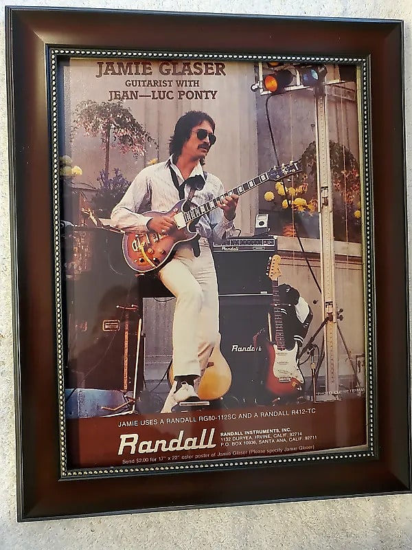 1982 Randall Amplifiers Color promotional Ad Framed Jamie | Reverb