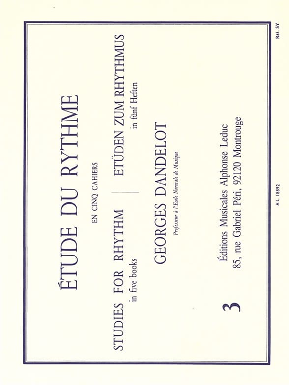 Etude Du Rythme Vol.3 - Georges Dandelot | Reverb