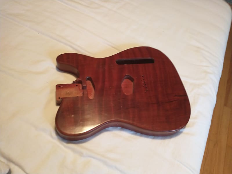 Musikraft Fender Telecaster Body- Flamed Red Top -Reliced | Reverb