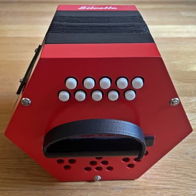 Red Hot Silvetta Anglo Concertina CG M 20 | Reverb
