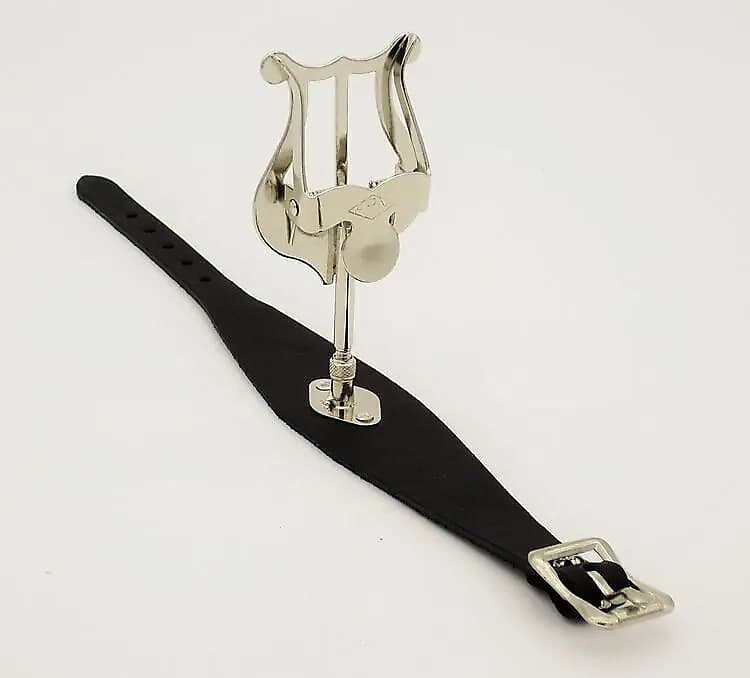 APM Leather Wrist Strap-On Flutist Nickel Plated Lyre | Reverb