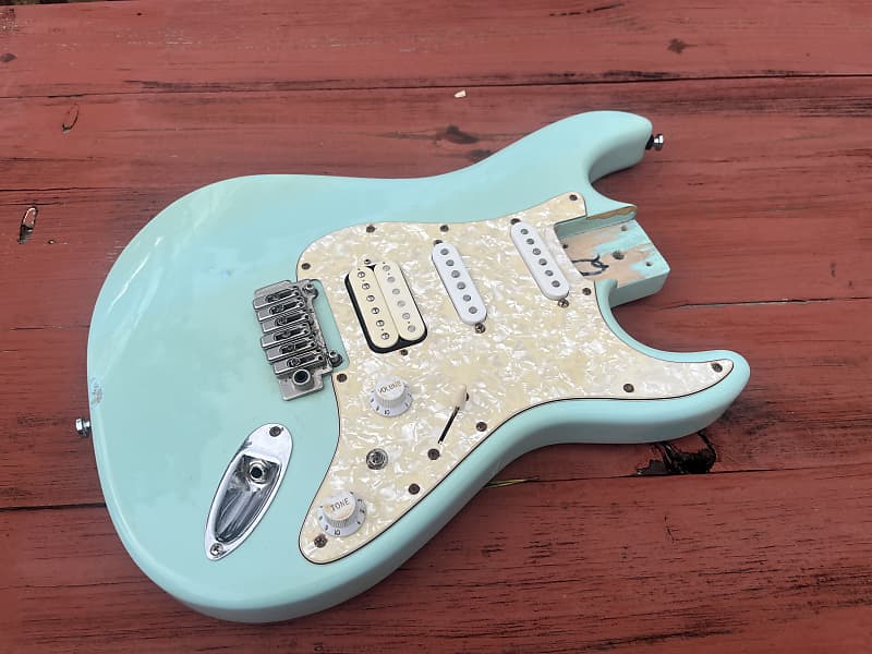 Loaded HSS Strat Guitar Body with Wilkinson Tremolo for | Reverb