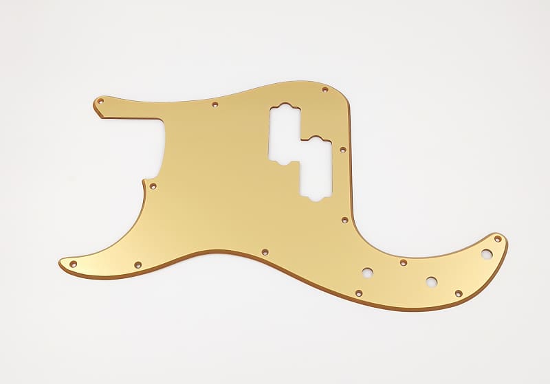 metallic gold acrylic lefthand pickguard for us/mex fender 4 | Reverb