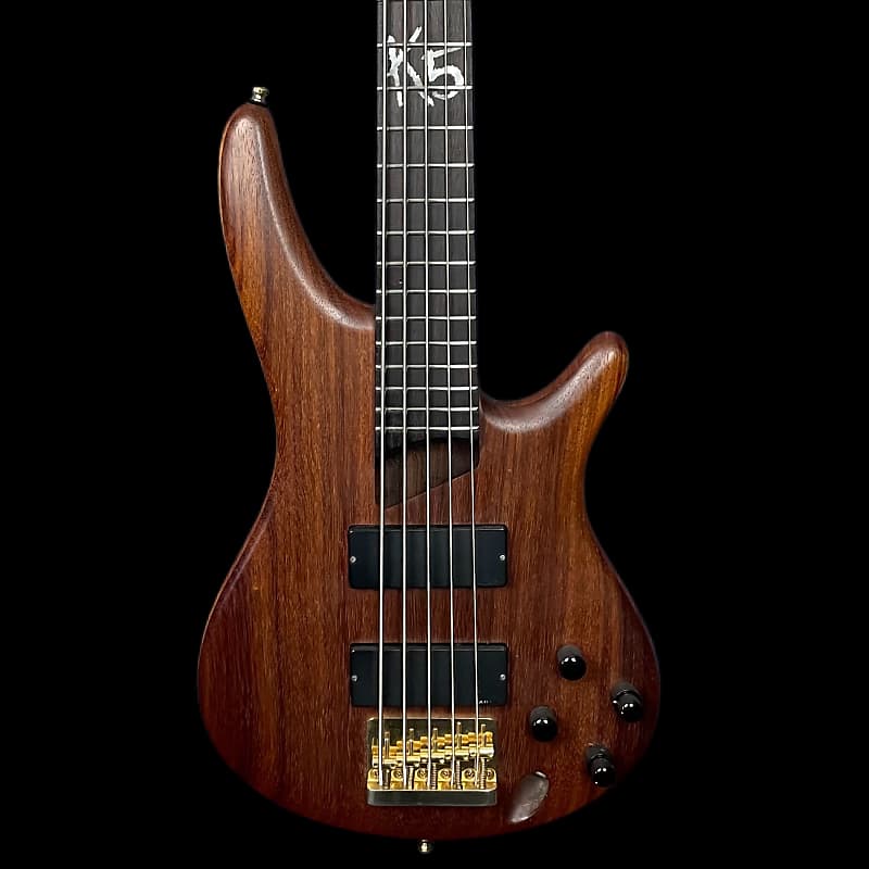 Ibanez K5 Fieldy 5 String Active Bass in Natural w/Rosewood | Reverb