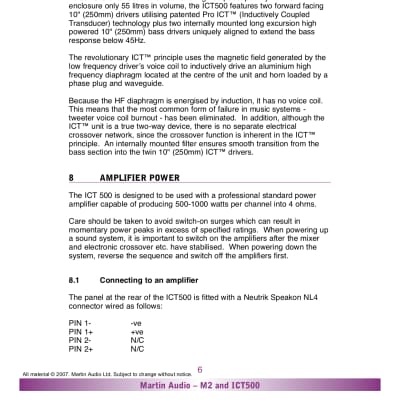 Full Range Sound System 700w Martin Audio ICT500 w M2 System | Reverb