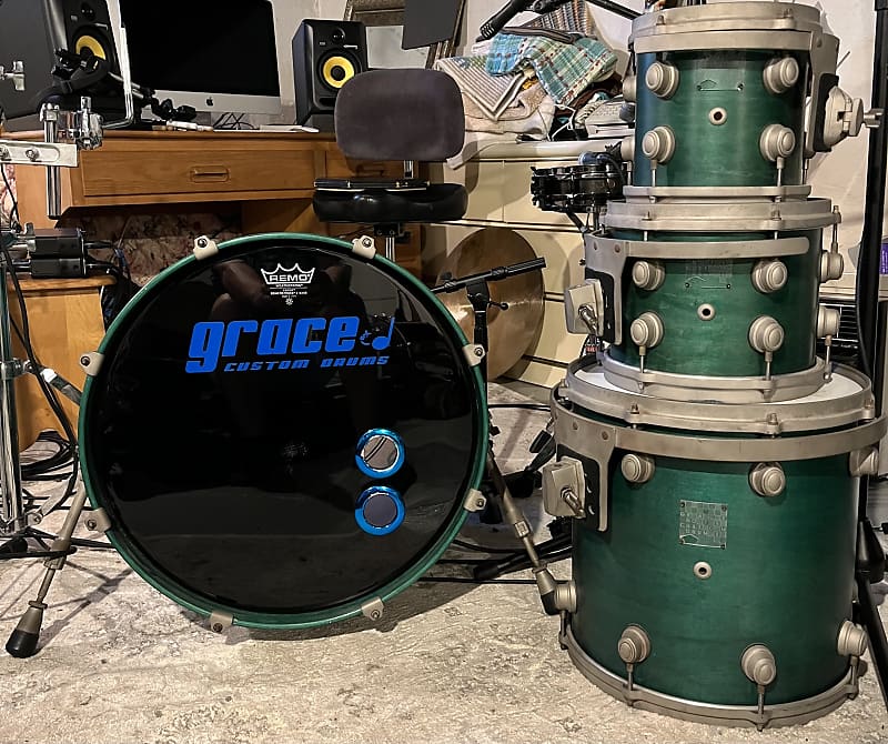 Gracenote Custom Drums Maple 2011 Dark Turquoise Satin | Reverb