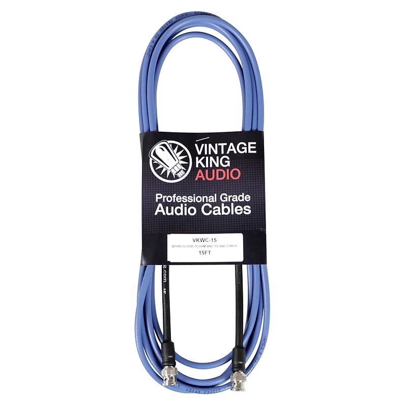 Vintage King Audio 70 Ohm BNC to BNC Digital Word Clock Cable | Reverb