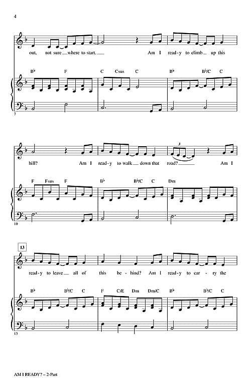 Am I Ready Discovery Choral 2 Part Suzanne Sherman Propp | Reverb