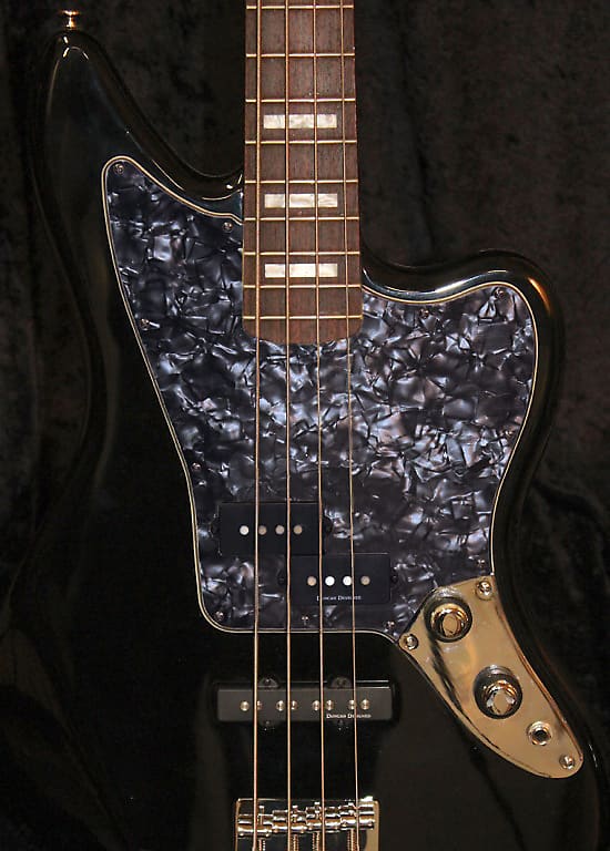 Squier VM Jaguar Bass Pickguard. 4 Ply Black Pearl | Reverb UK