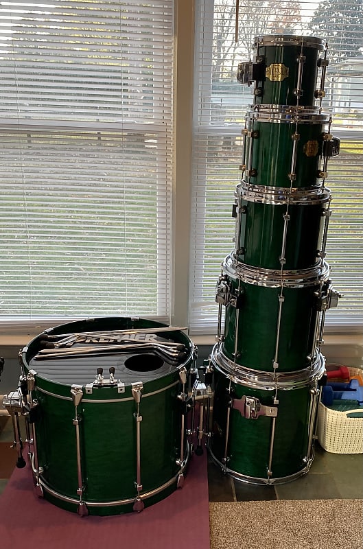 Premier Signia Emerald 7 piece with 8” and floor Toms | Reverb