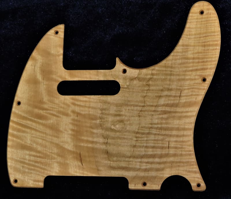 Highly Flamed Maple Telecaster Style Solid Wood Pickguard | Reverb