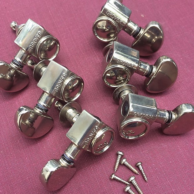 Grover 3x3 tuning pegs 2000s Nickel | Reverb