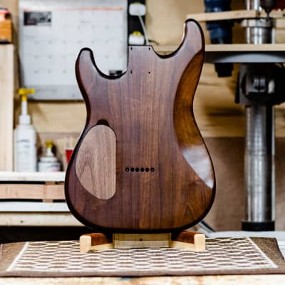 Walnut & Roasted Maple Strat Body / Walnut Strat with | Reverb Canada