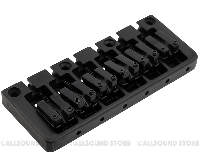 6-String Modern High Mass Bass Bridge, 16.5mm Spacing - Black | Reverb