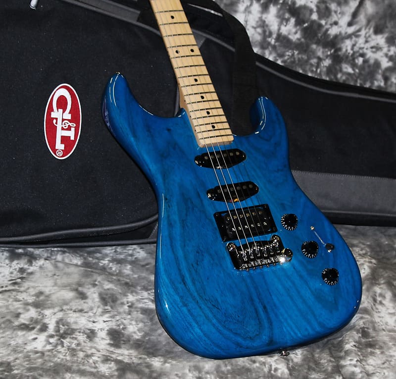 2023 G&L - Legacy HSS Rear Mounted Controls - Clear Blue | Reverb