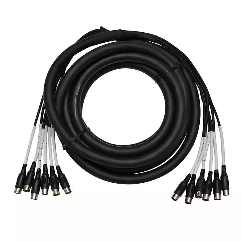 6 Channel 20 Foot Midi Snake Cable Multi-Patch Snake Keyboard | Reverb