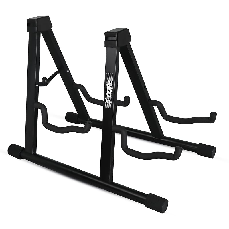 5 Core Double Guitar Stand Floor Adjustable Heavy Duty A | Reverb