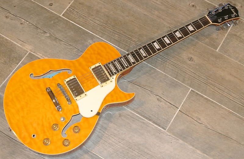 Unusual Hohner HJ-3 Semi Hollowbody Electric with Case- Les | Reverb