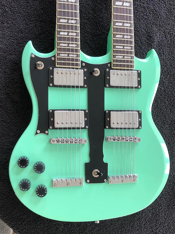 Cozart Double Neck 6/12 Left Handed Lefty Guitar w/HSC | Reverb