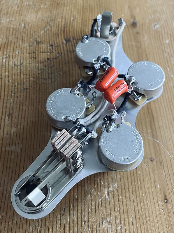 Gibson SG 50's Wiring 500k CTS Brass Shaft Pots .022 Orange | Reverb