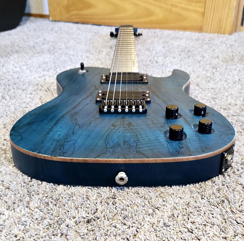 Jericho Fusion 6 Baritone 2019-2021 Spalted Maple Royal Blue | Reverb