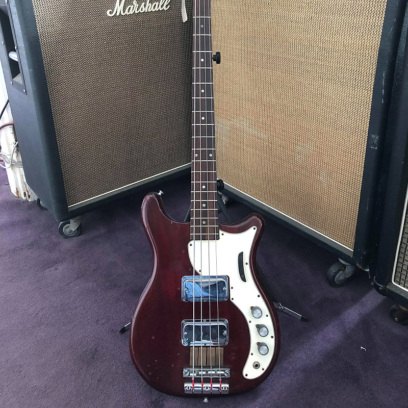 Epiphone Embassy Bass Deluxe 1967 Cherry | Reverb