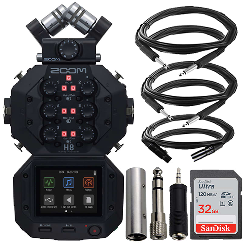 Zoom H8 8-Input / 12-Track Digital Handy Audio Recorder + | Reverb