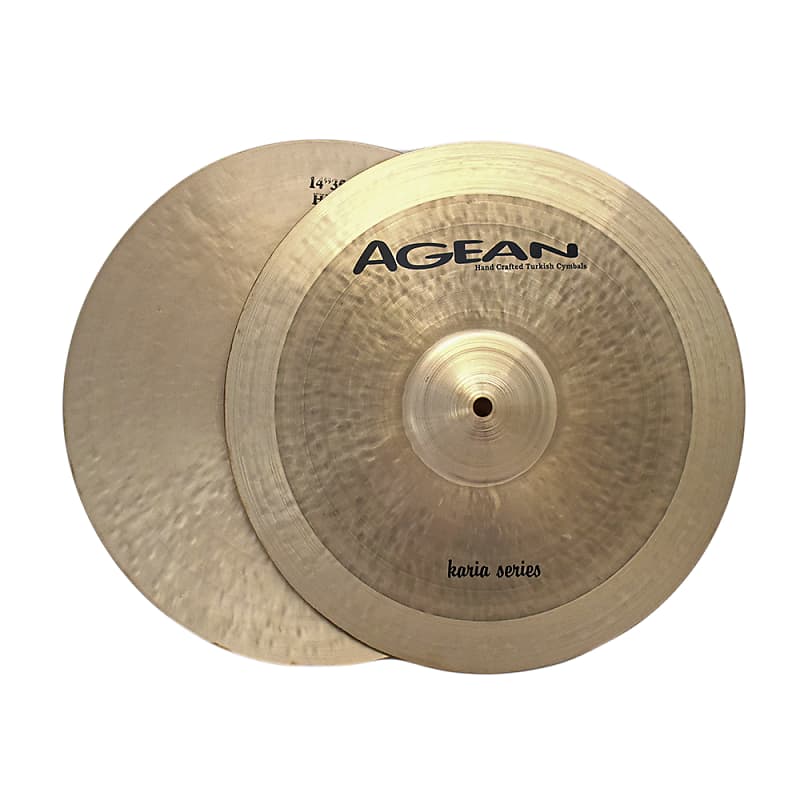 Agean Cymbals 13-inch Karia Hi-Hat Sizzle/Rivets | Reverb