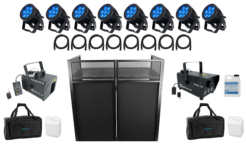 8 American DJ 7P HEX IP Outdoor LED DMX Wash Up-Lights+Facade | Reverb