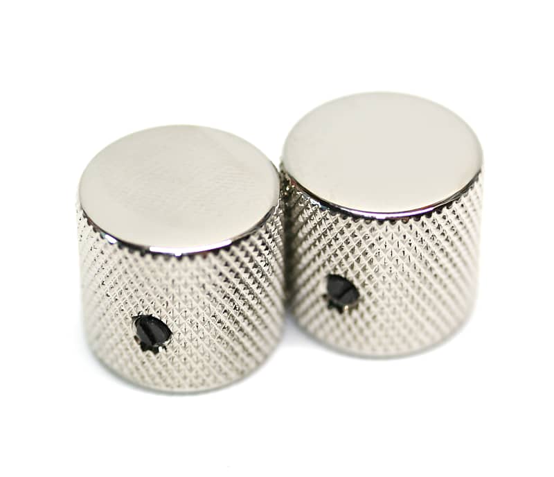 Gotoh Metal Barrel Knobs USA Solid Shaft Nickel | Reverb