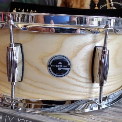 14x5.75 ash solid shell steam bent snare drum by Erie drums | Reverb