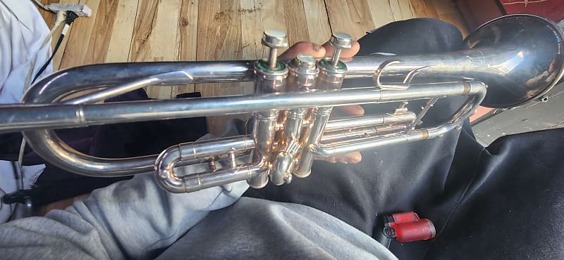 King musical instruments 600 1950-1954 - White Silver | Reverb