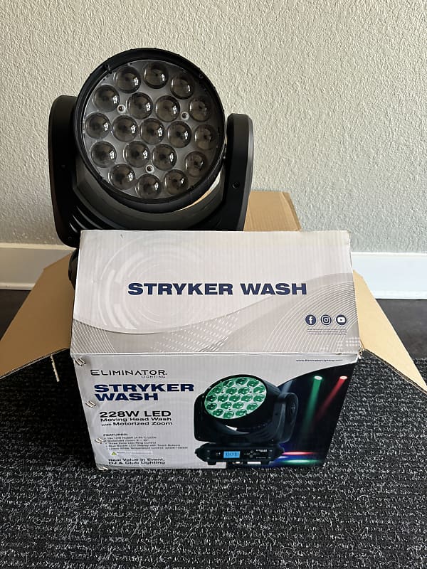Eliminator Lighting Stryker Wash 228 watt Moving Head Wash | Reverb