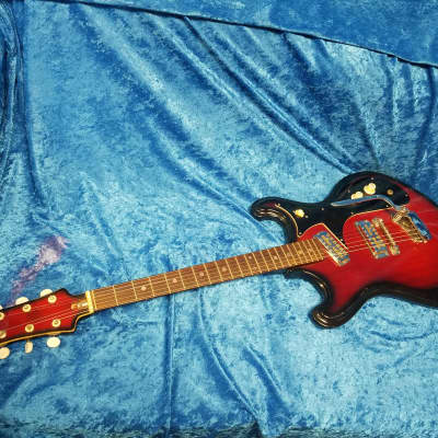 Heit Deluxe V-2 1967 Rare Redburst Finish Teisco Mosrite | Reverb