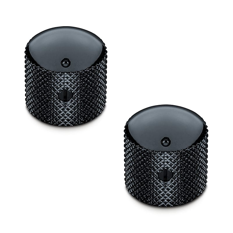 Schaller 6mm Solid Brass Dome Knob Set of 2 Black Chrome | Reverb