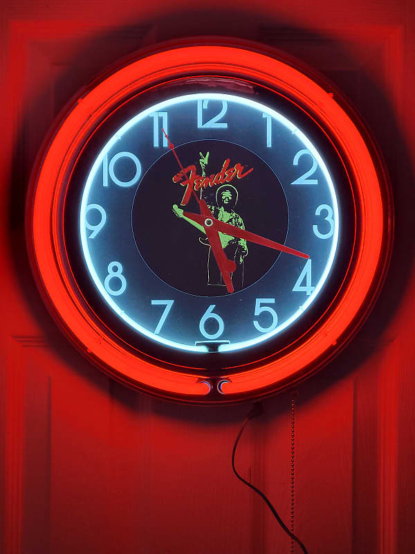 Fender Musical Instruments Jimi Hendrix Double Neon Red/White | Reverb